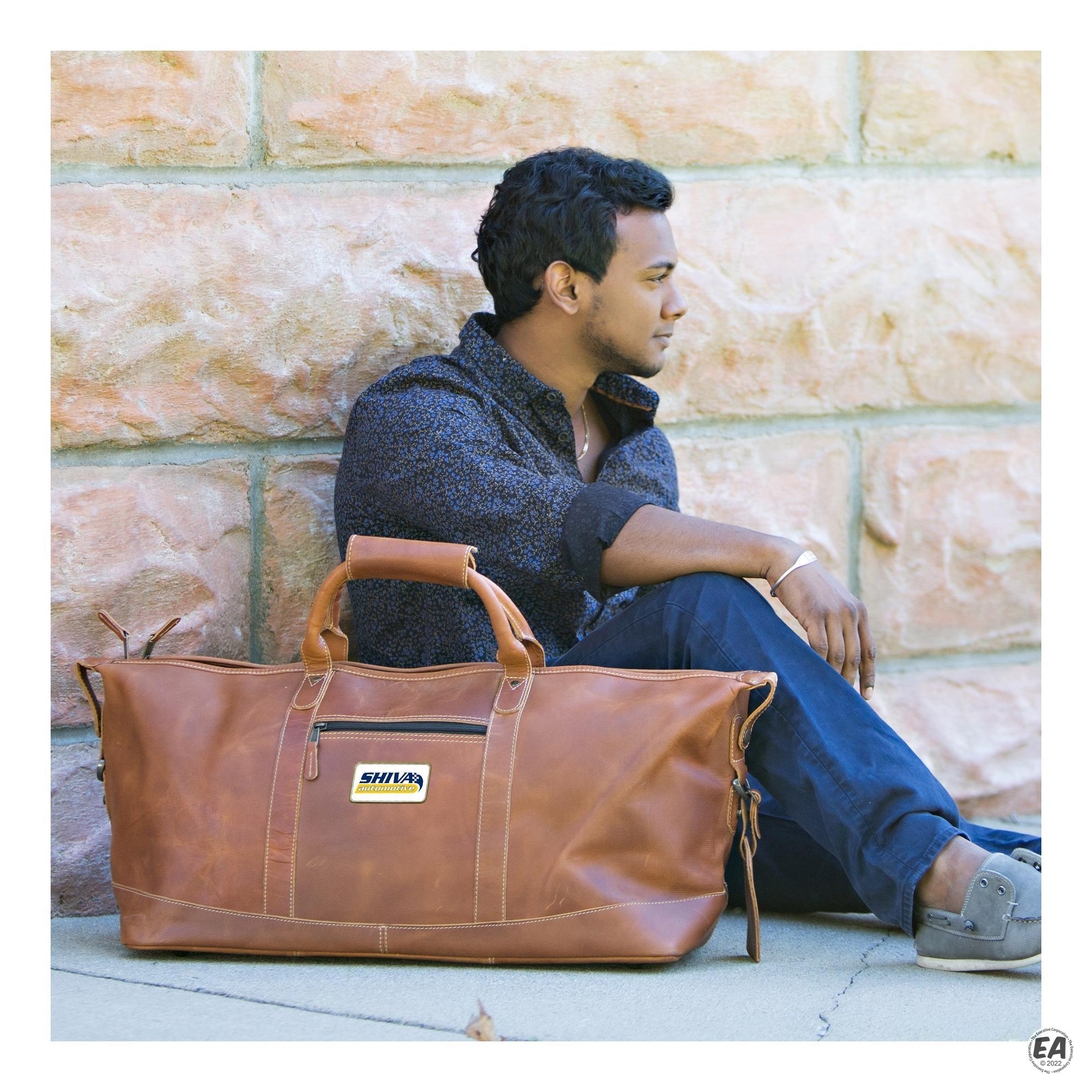 Promotional Little River Leather Duffel | Customized Duffel Bags ...