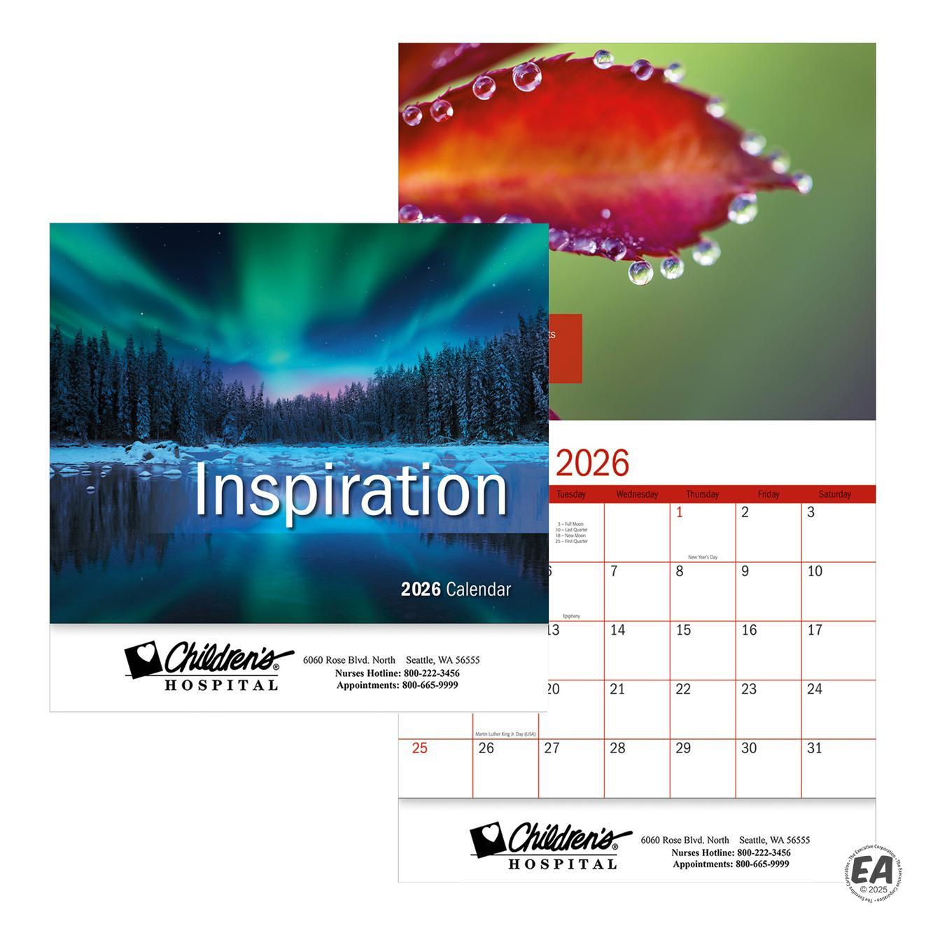 Branded Inspiration Wall Calendar - Stapled | Customized Calenders ...