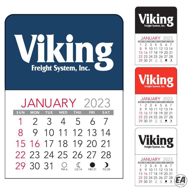 Custom Rectangle Vinyl Adhesive Mini Stick Calendar | Customized ...