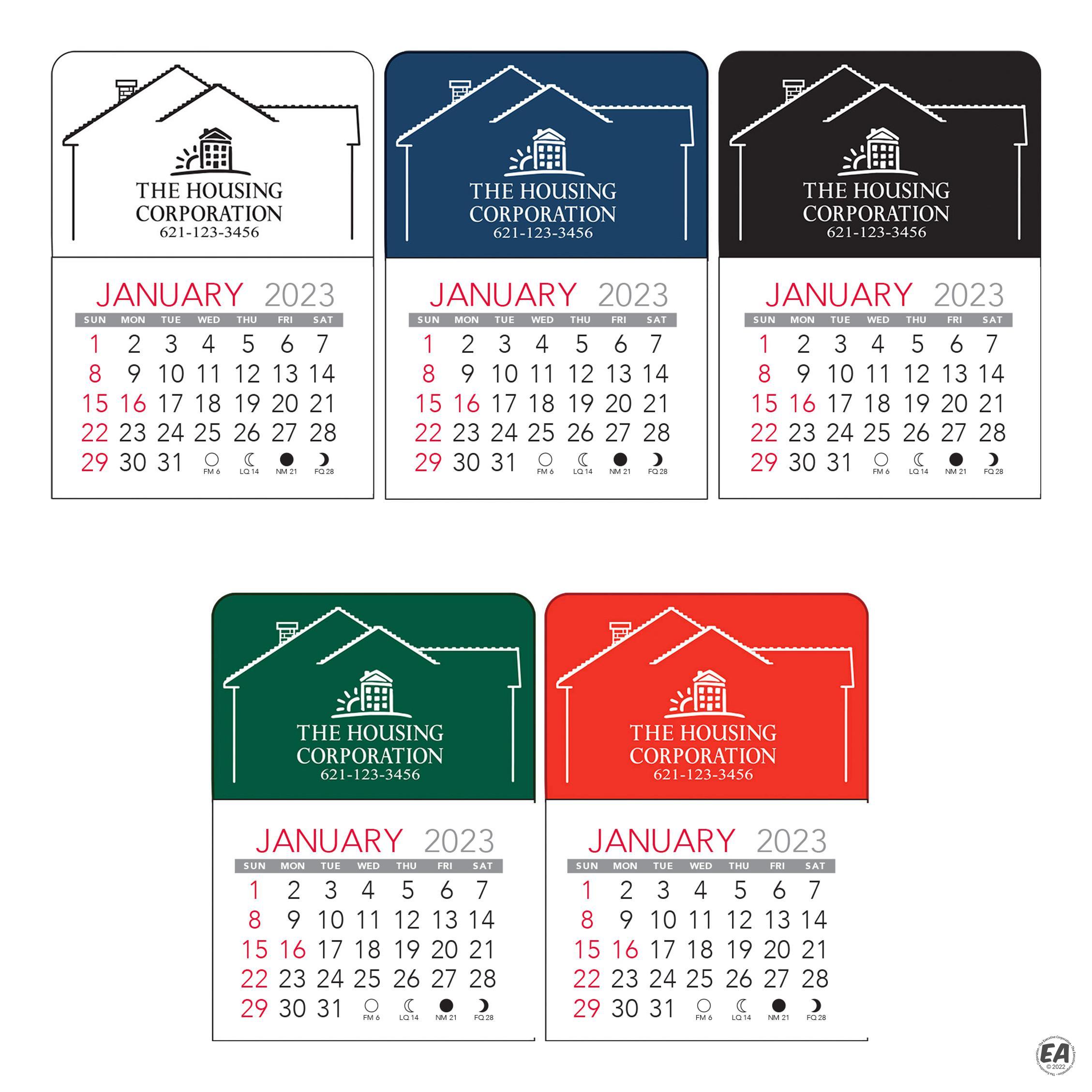 Customized House Vinyl Adhesive Mini Stick Calendar | Promotional ...