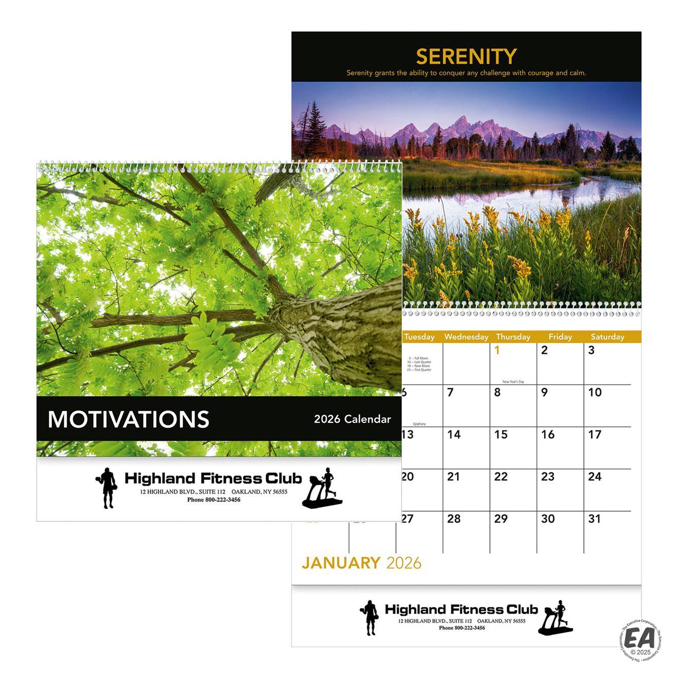 Customized Motivations Wall Calendar - Spiral | Promotional Calenders ...