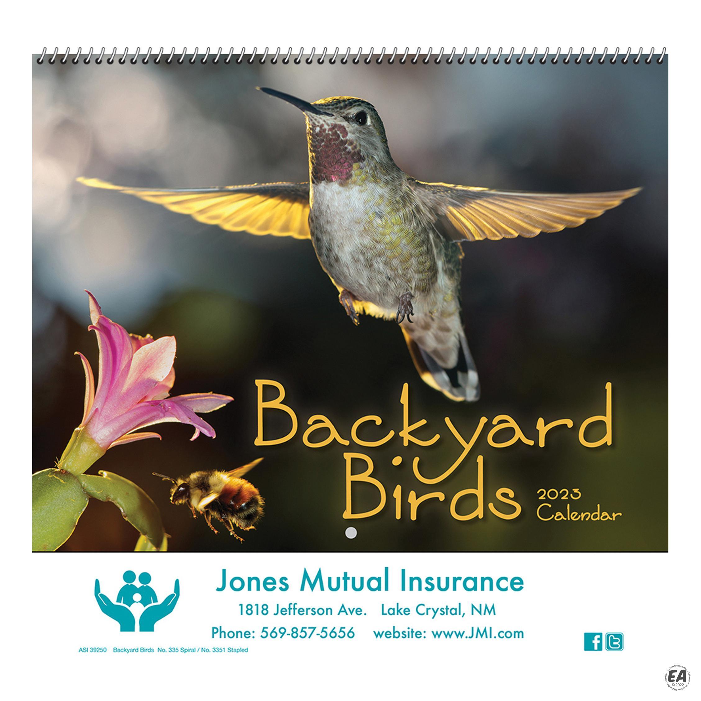 Promotional Backyard Birds Wall Calendar - Spiral | Custom Calenders ...