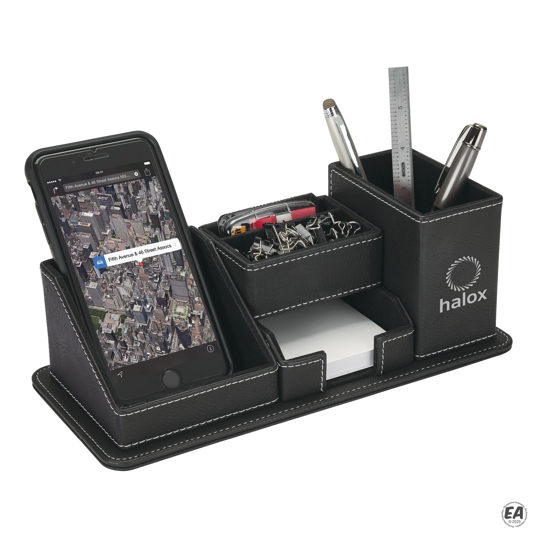 Branded Essentials ES9033 Oxford Desk Organizer w/Phone Holder ...