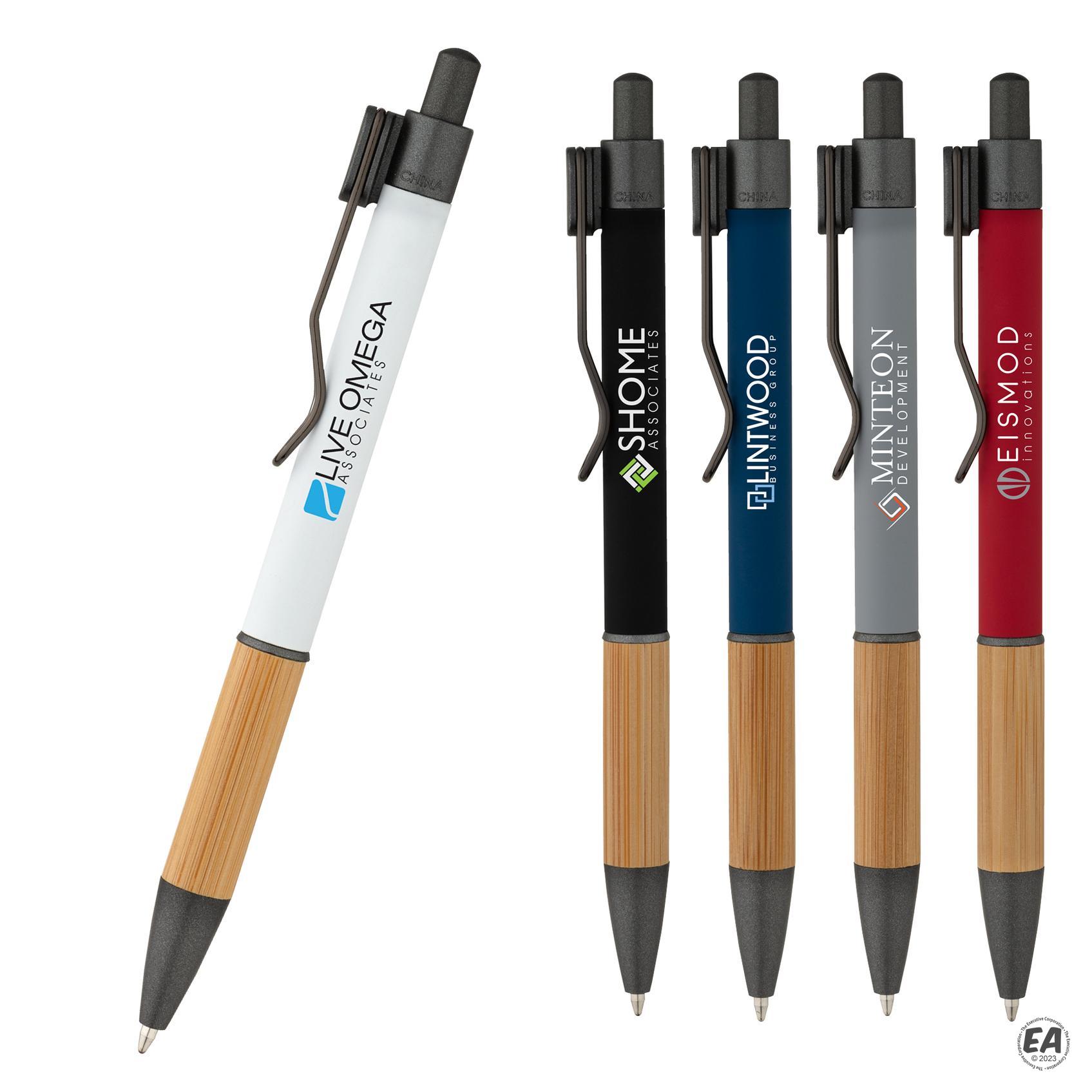 Promotional Manoa BB6800 Bamboo Grip Ballpoint Pen | Customized Click ...