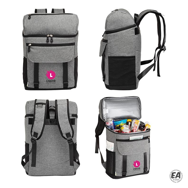 Custom Logan RPET 18-Can Backpack Cooler | Promotional Cooler Backpacks ...