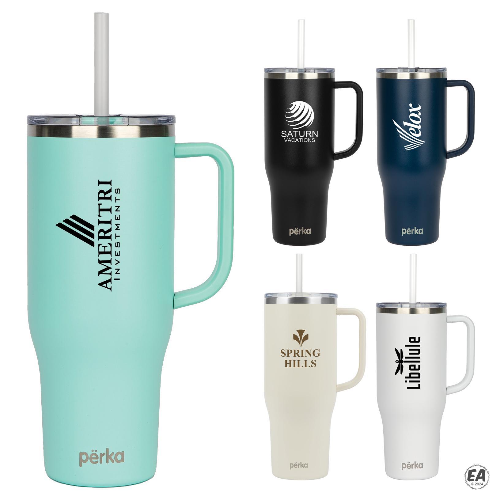 Branded Perka Kempton 40 oz. Double Wall, Stainless Steel Travel Mug ...