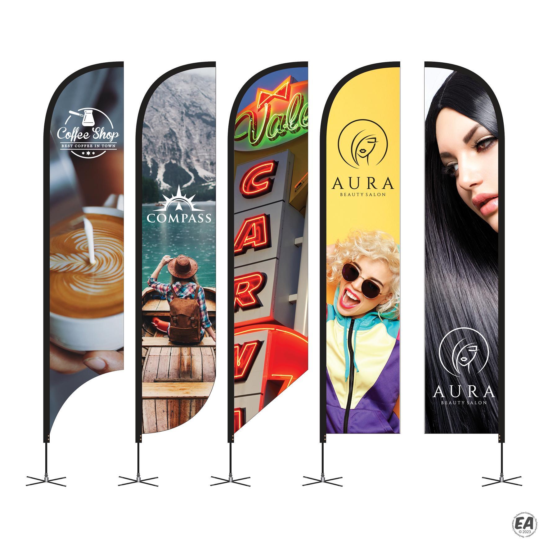 Customized DisplaySplash 15FT Double-Sided Custom Feather Flag ...