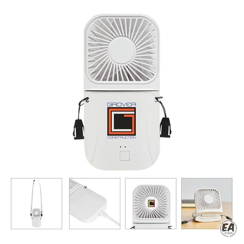 Promotional Breezy Rechargeable Multi-Use Hand Fan | Customized Cooling ...