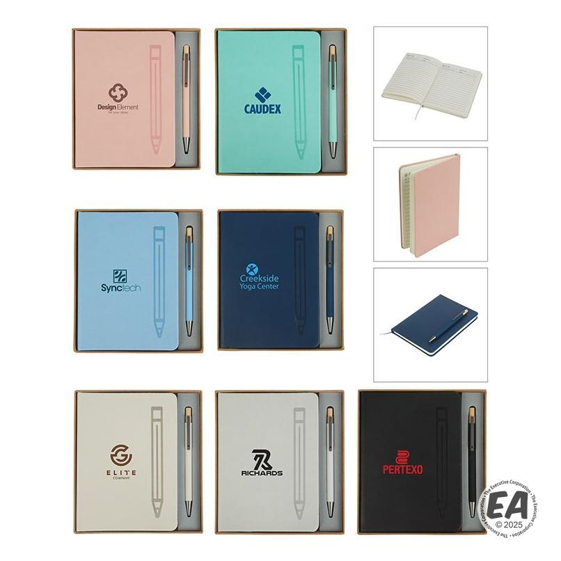 Branded Manhattan II Gift Set with Magnetic Journal & Recycled Pen ...