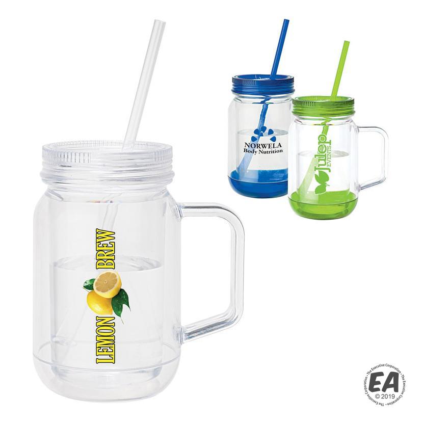 Custom Sovrano KM8102 17 oz. Handled Mason Jar Mug | Promotional Mason ...