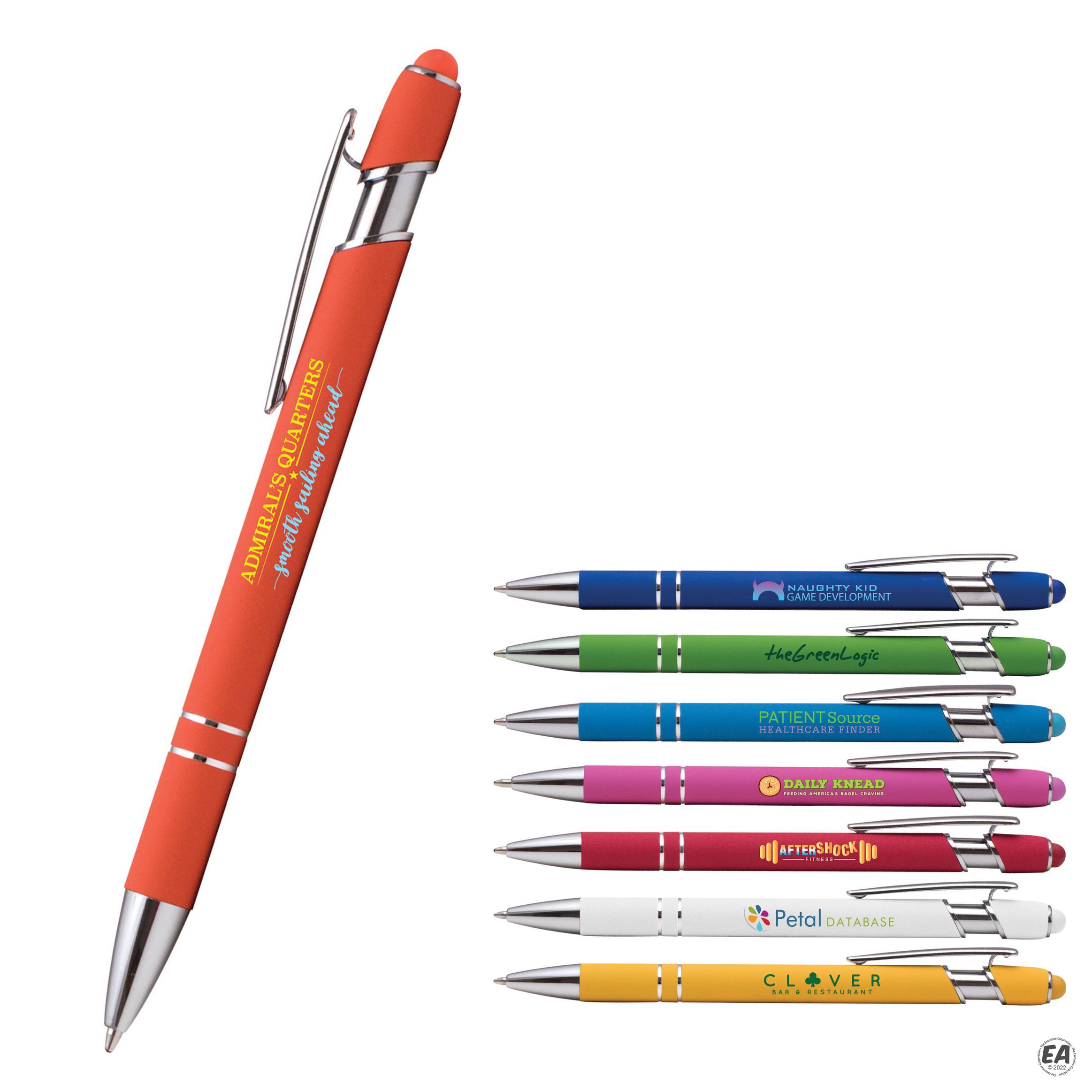 Custom Ellipse Softy Brights Stylus Pen | Promotional Aluminum Pens ...