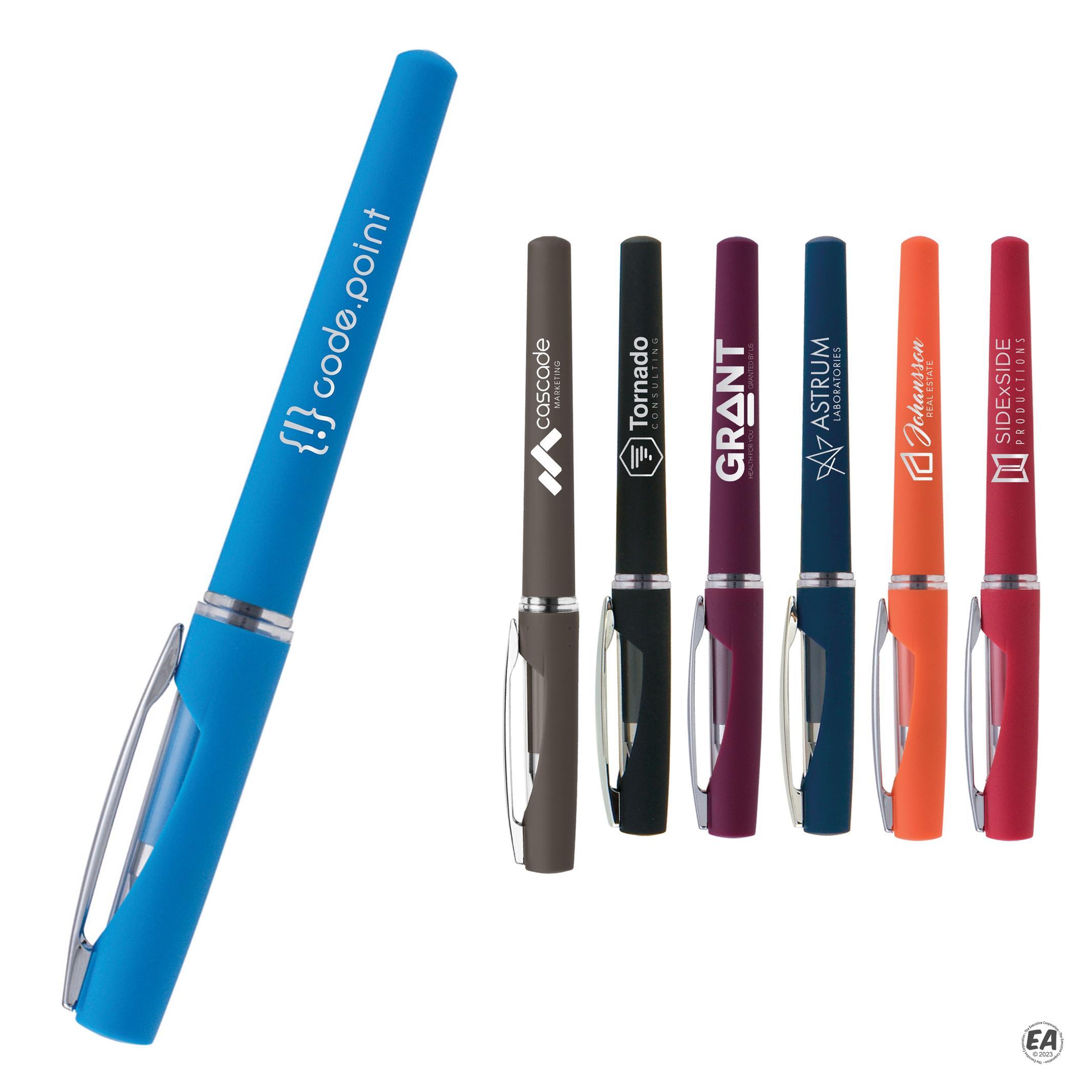 Customized Portofino Softy Gel Pen | Promotional Rollerball Cap Pens ...