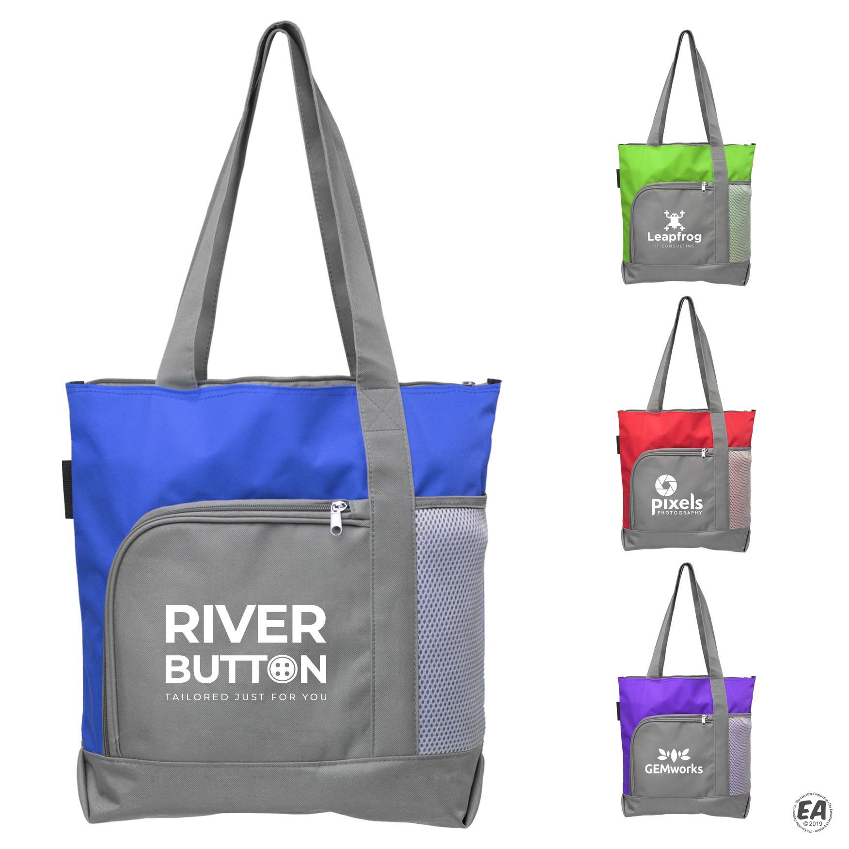Custom Palomar 600D Polyester Canvas Zipper Tote | Customized Polyester ...