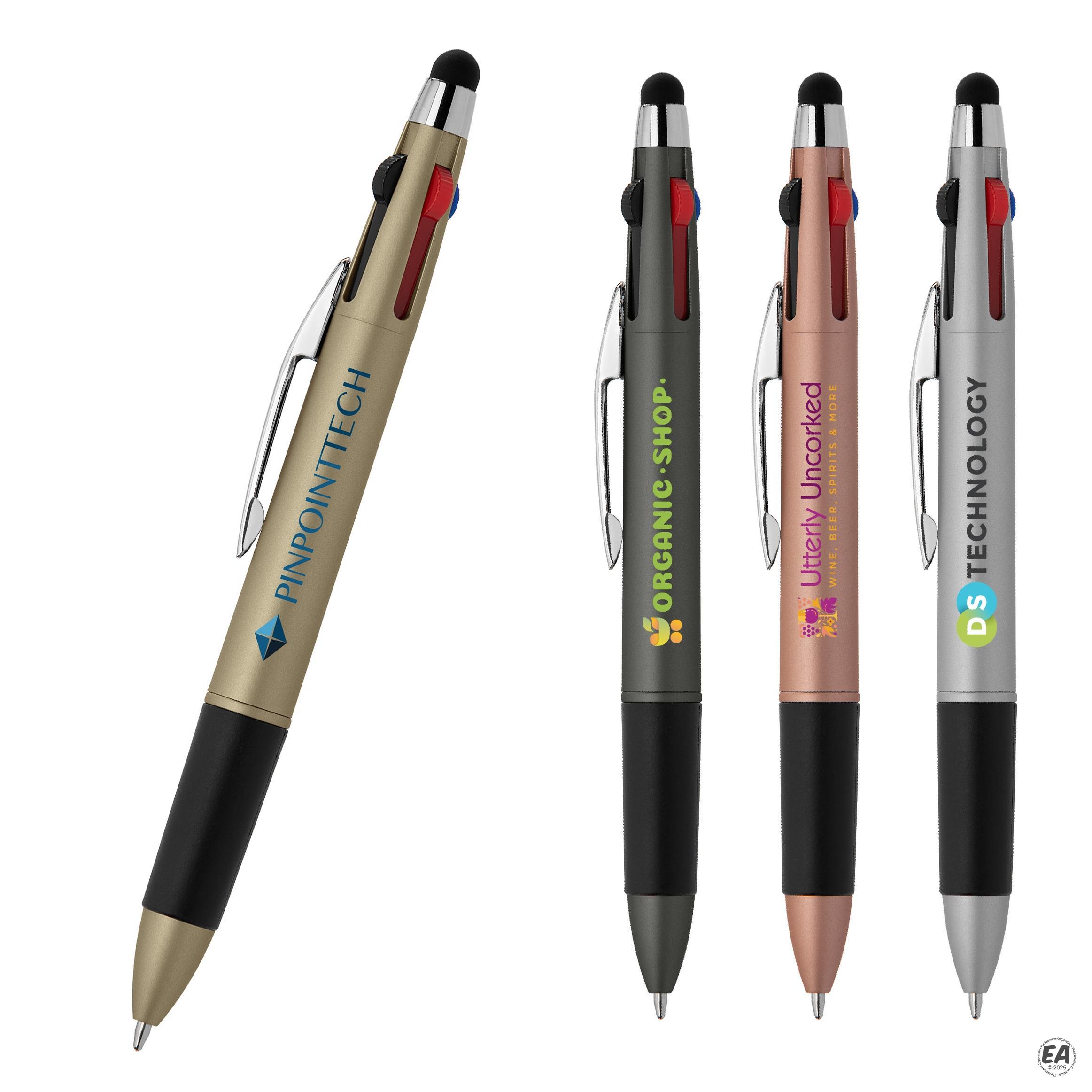 Custom Quattro Softy Metallic Multi Ink Stylus Pen | Customized Multi ...