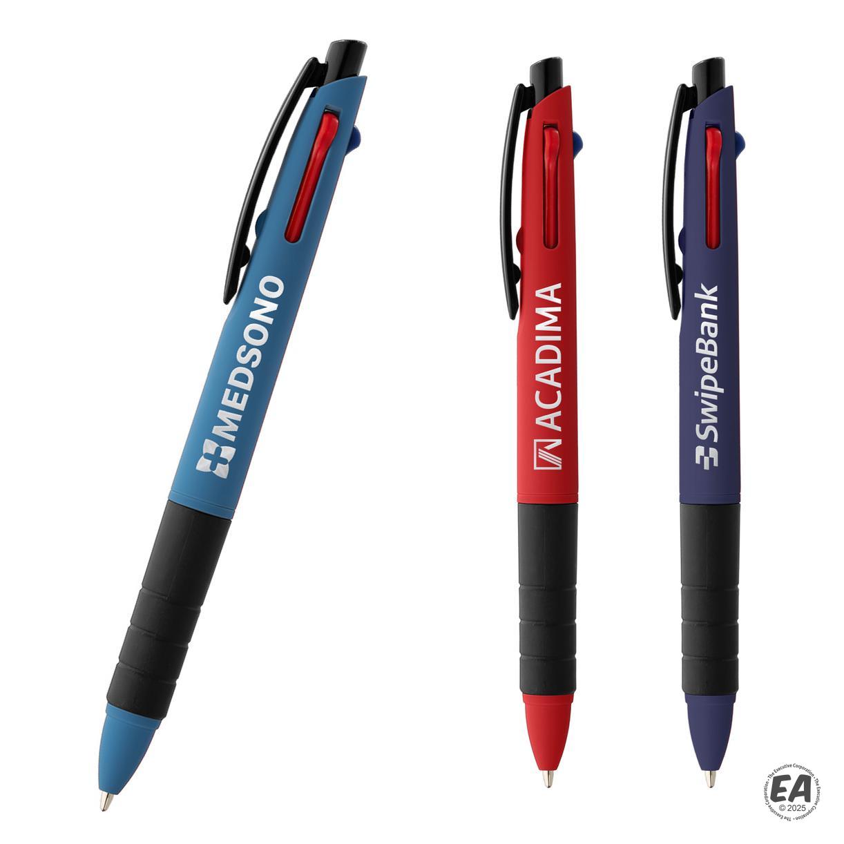 Custom Trio Softy Multi-Ink Pen | Promotional Multi Ink Pens ...