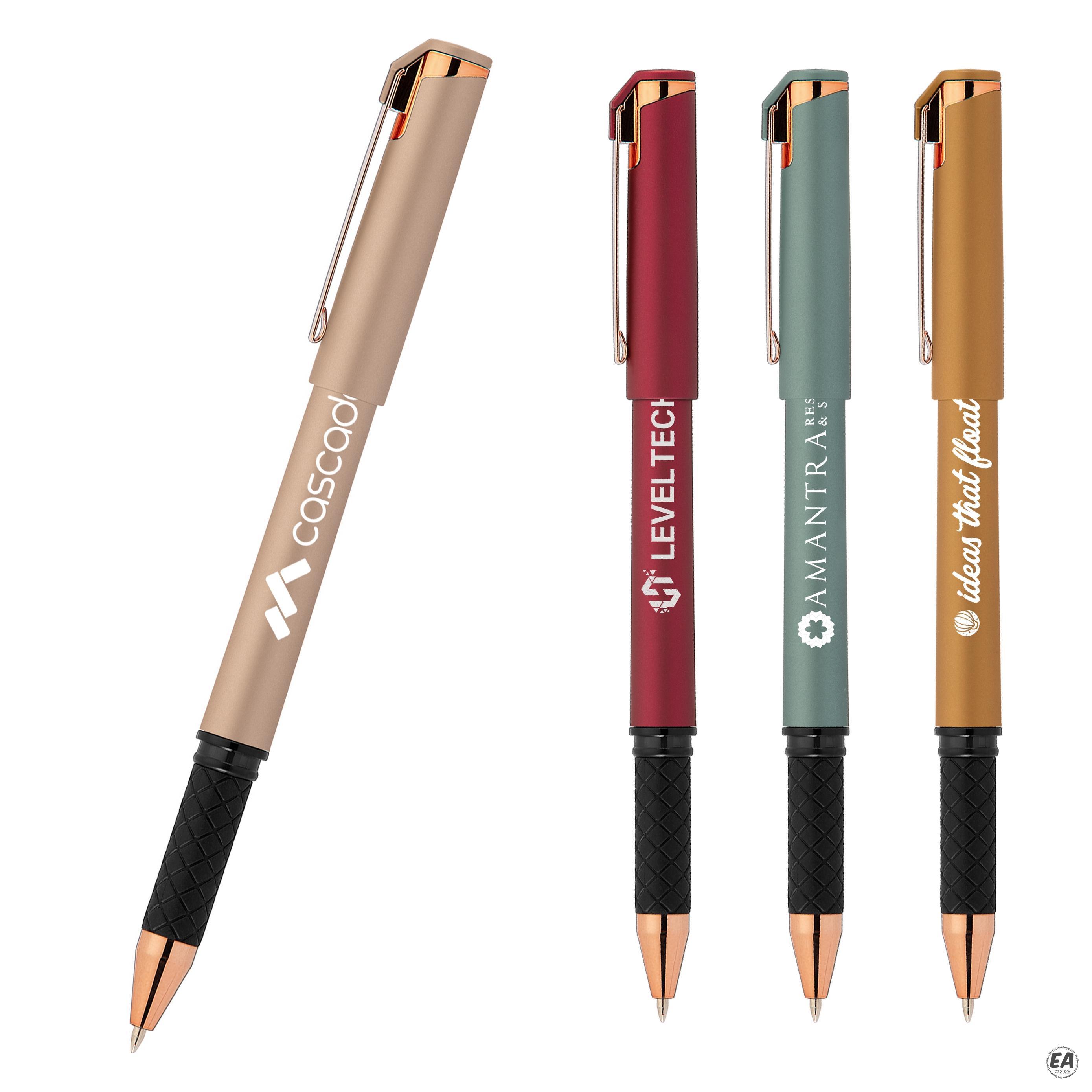 Custom Islander Softy Rose Gold Metallic Designer Gel Pen w/ Stylus ...