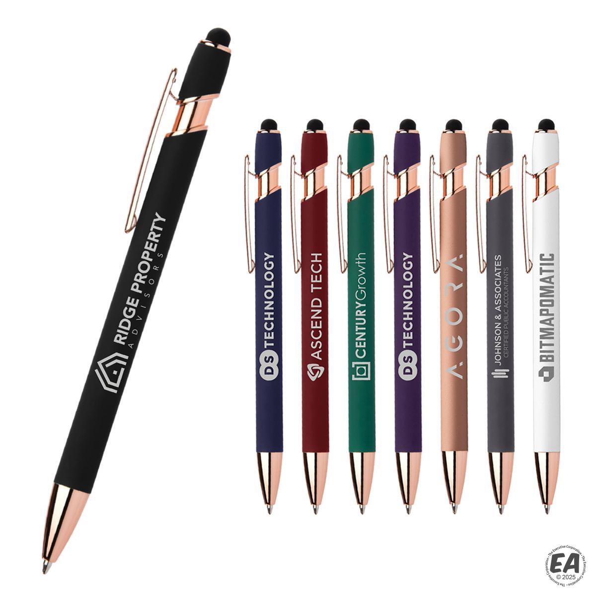 Promotional Ellipse Softy Rose Gold Classic with Stylus | Custom ...