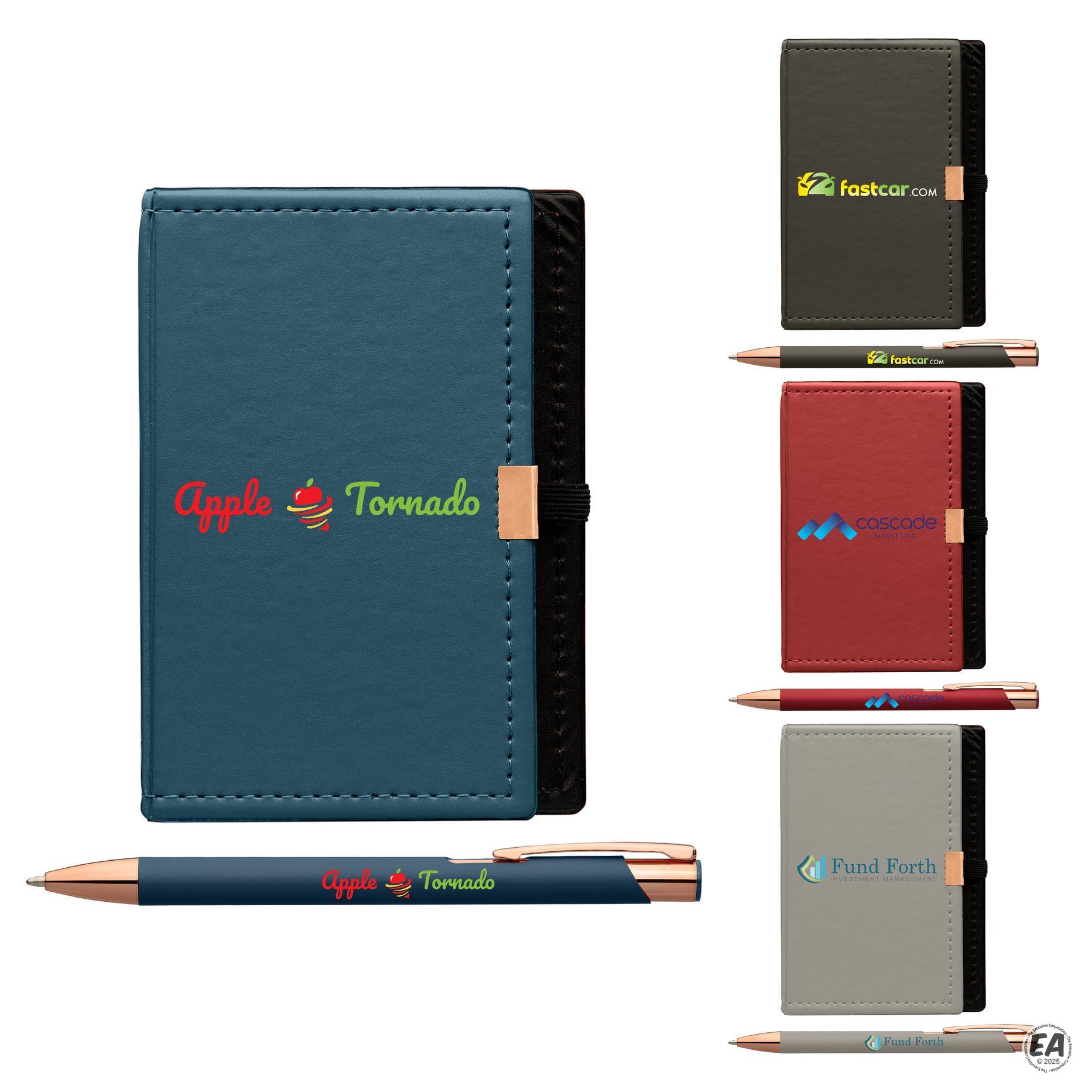 Promotional Note Caddy & Crosby Rose Gold Pen Gift Set | Customized ...