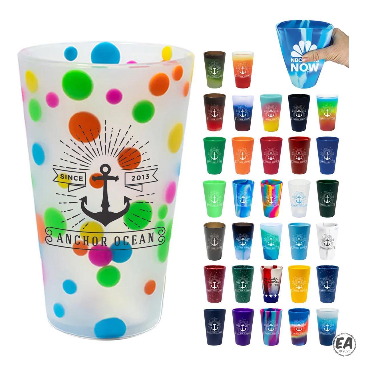 Promotional Silipint 16 oz Silicone Pint Cup | Customized Pint Glasses ...