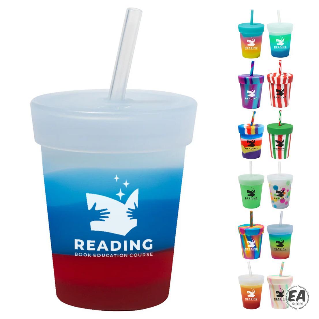 Promotional Silipint 8 oz Kids Straw Tumbler | Customized Pint Glasses ...