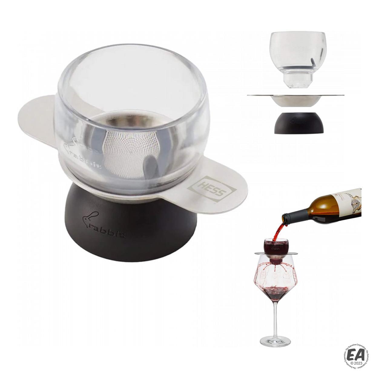 Branded Rabbit Wine Aerator with Stand | Customized Wine Bottle Openers ...