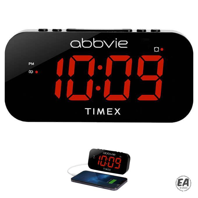 Customized Timex Alarm Clock With Usb Charging - Black | Promotional ...