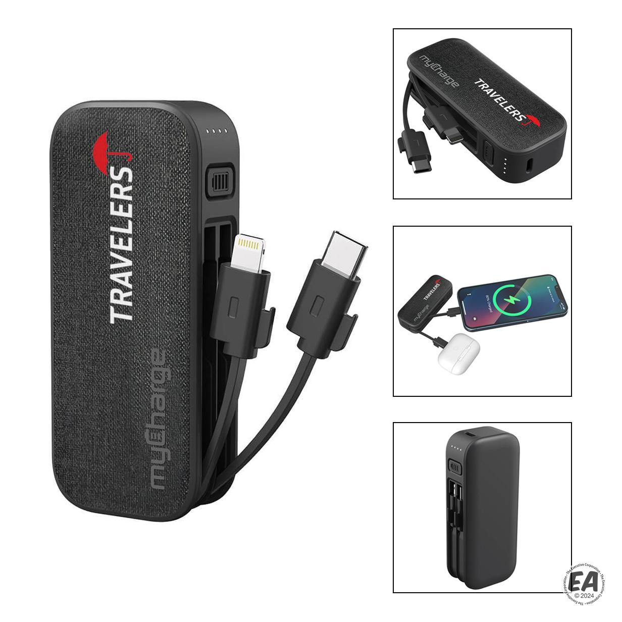 Promotional myCharge PowerHub Mini 3000mAh Portable Charger ...