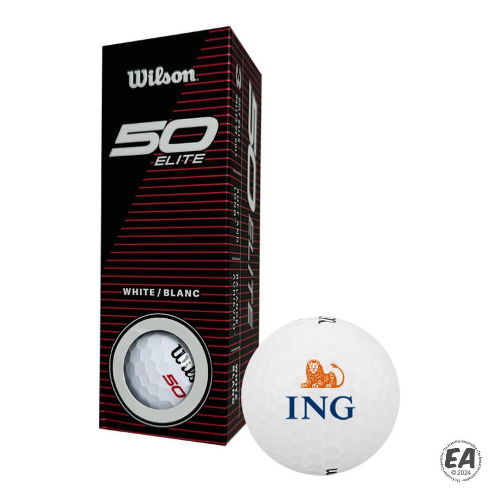 Branded Wilson 50 Elite Golf Ball 3-Pack Sleeve | Custom Golf Sets ...