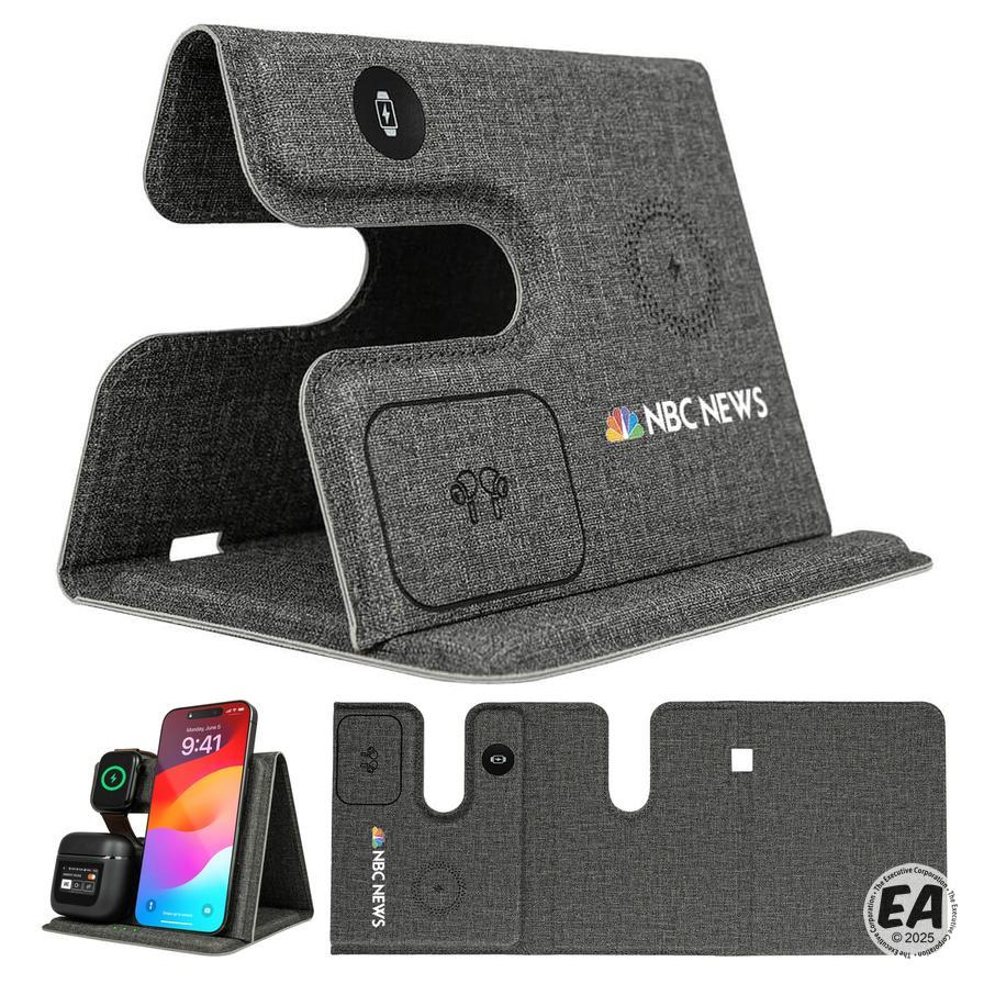 Promotional Tangelo ChargePro 3 in 1 Foldable Wireless Charger ...