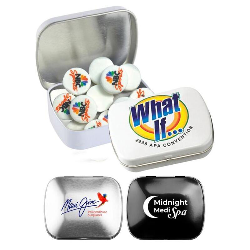 Customized Domed Tin: Imprinted Round Mints | Promotional Mints ...