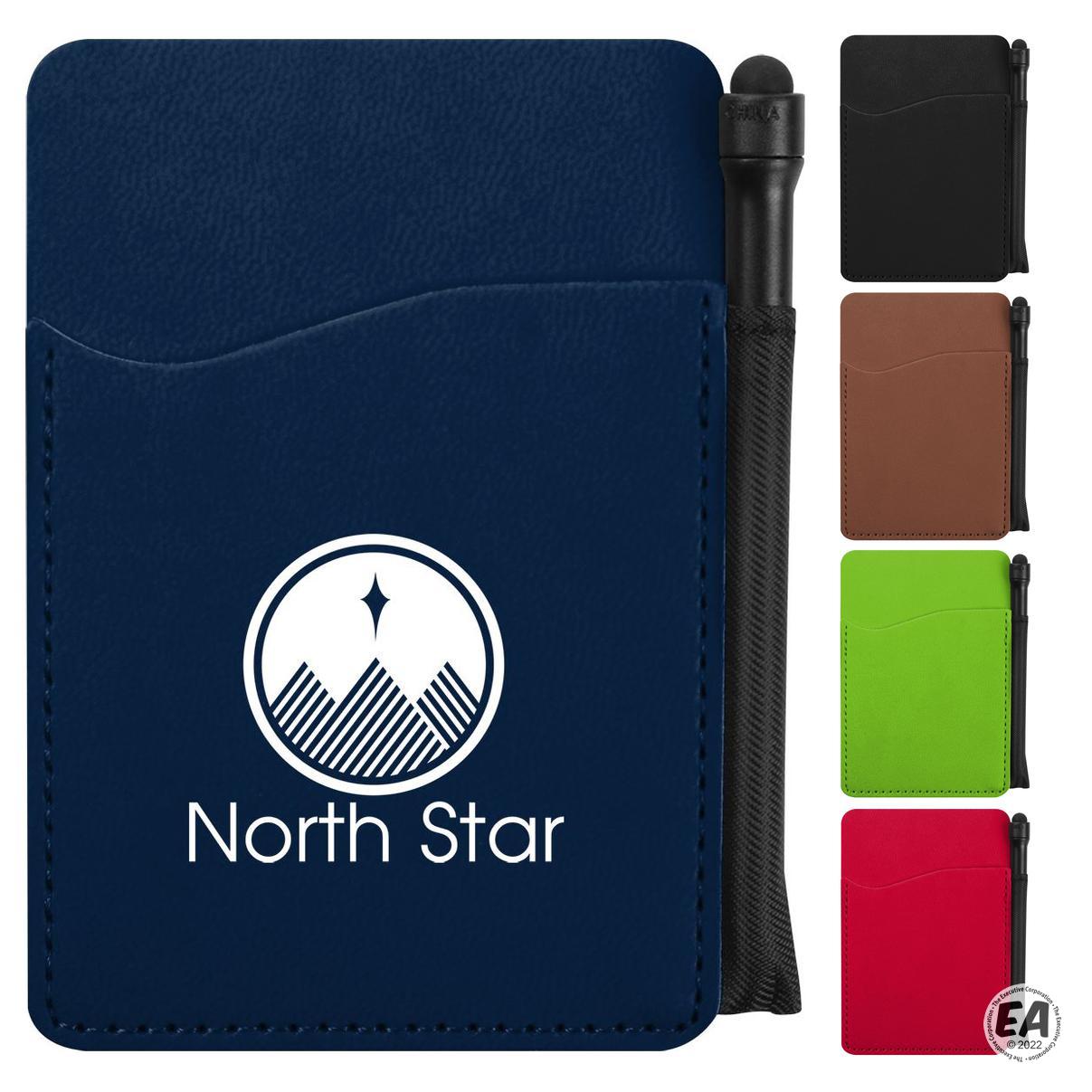 Customized Executive Cell Phone Wallet with Pen | Branded Cell Phone ...