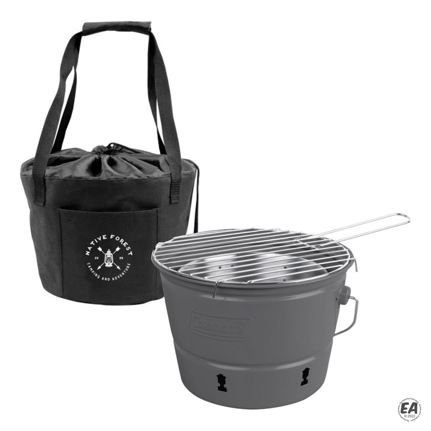 Customized Coleman Party Pail Charcoal Grill With Carrying Case ...