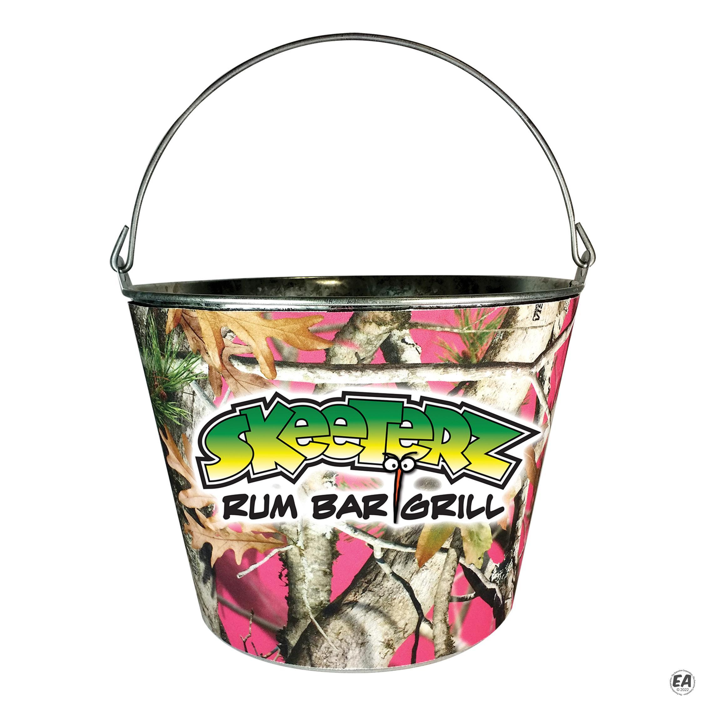 Branded 5-Quart Bar Party Tin Bucket | Customized Ice Bucket Bags ...