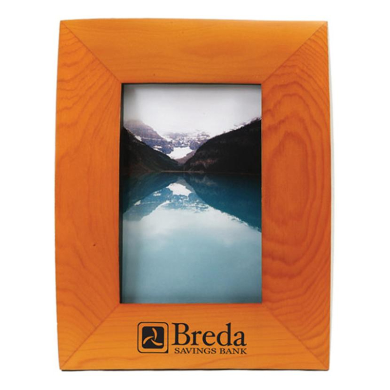 Custom Curved Wood 5x7 Picture Frame with Wide Borders | Promotional ...
