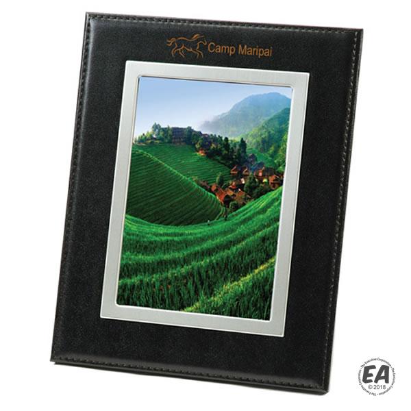 Customized Bonded Black Leather Frame 5x7 Picture Frame | Promotional ...