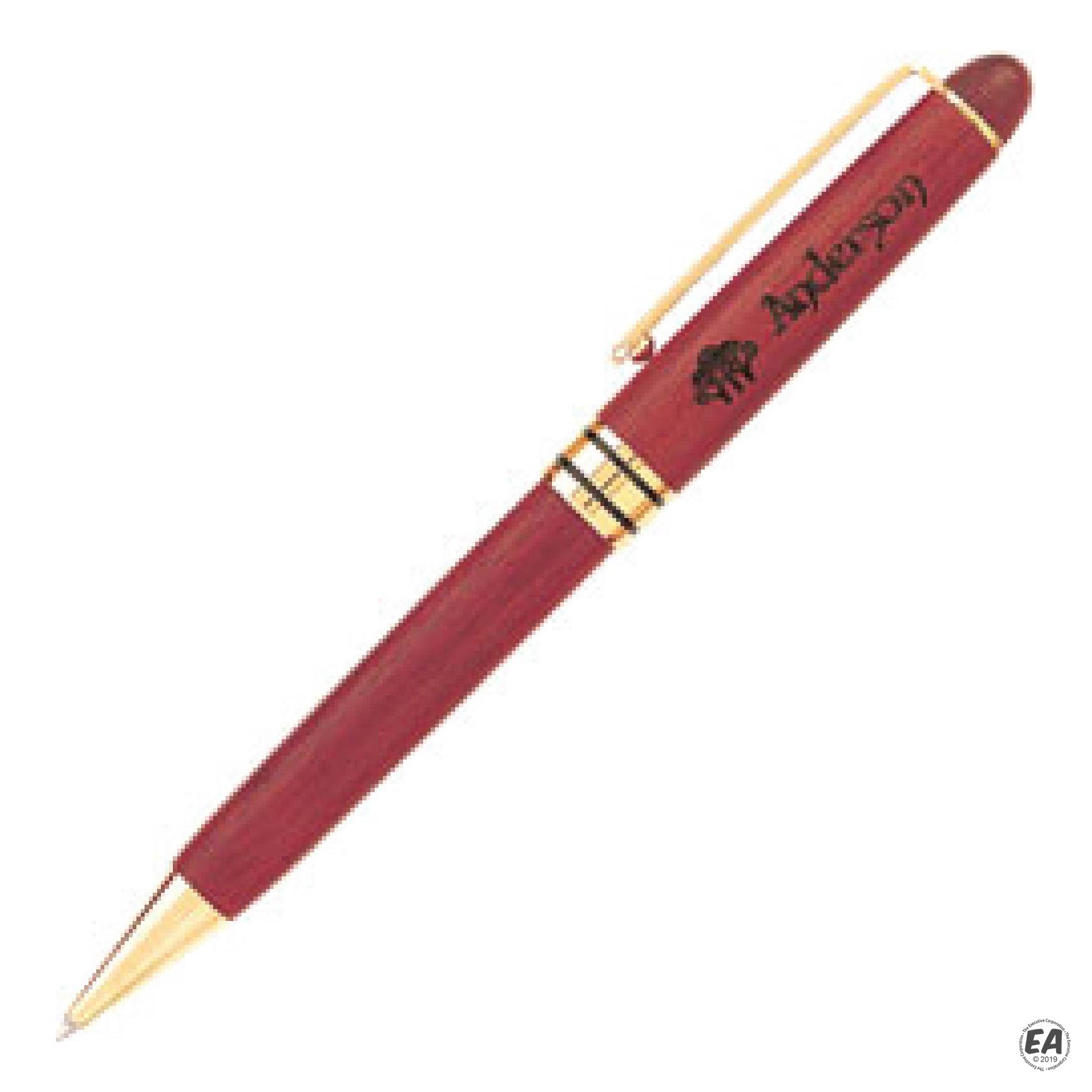 Customized Juror Twist-Action Rosewood Ballpoint Promotional Pen ...