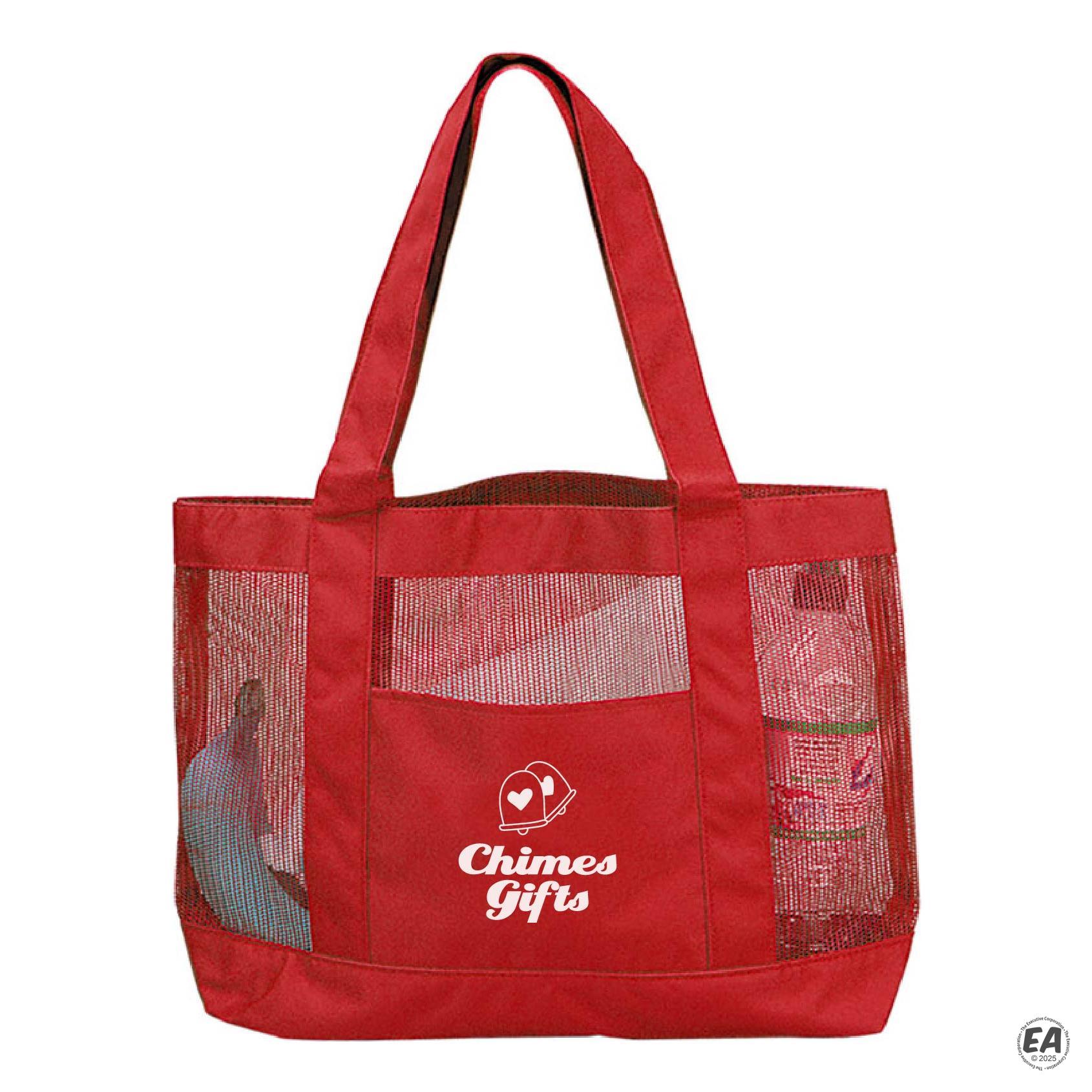 Customized Summer Time Mesh Tote Bag | Branded Mesh Tote Bags ...