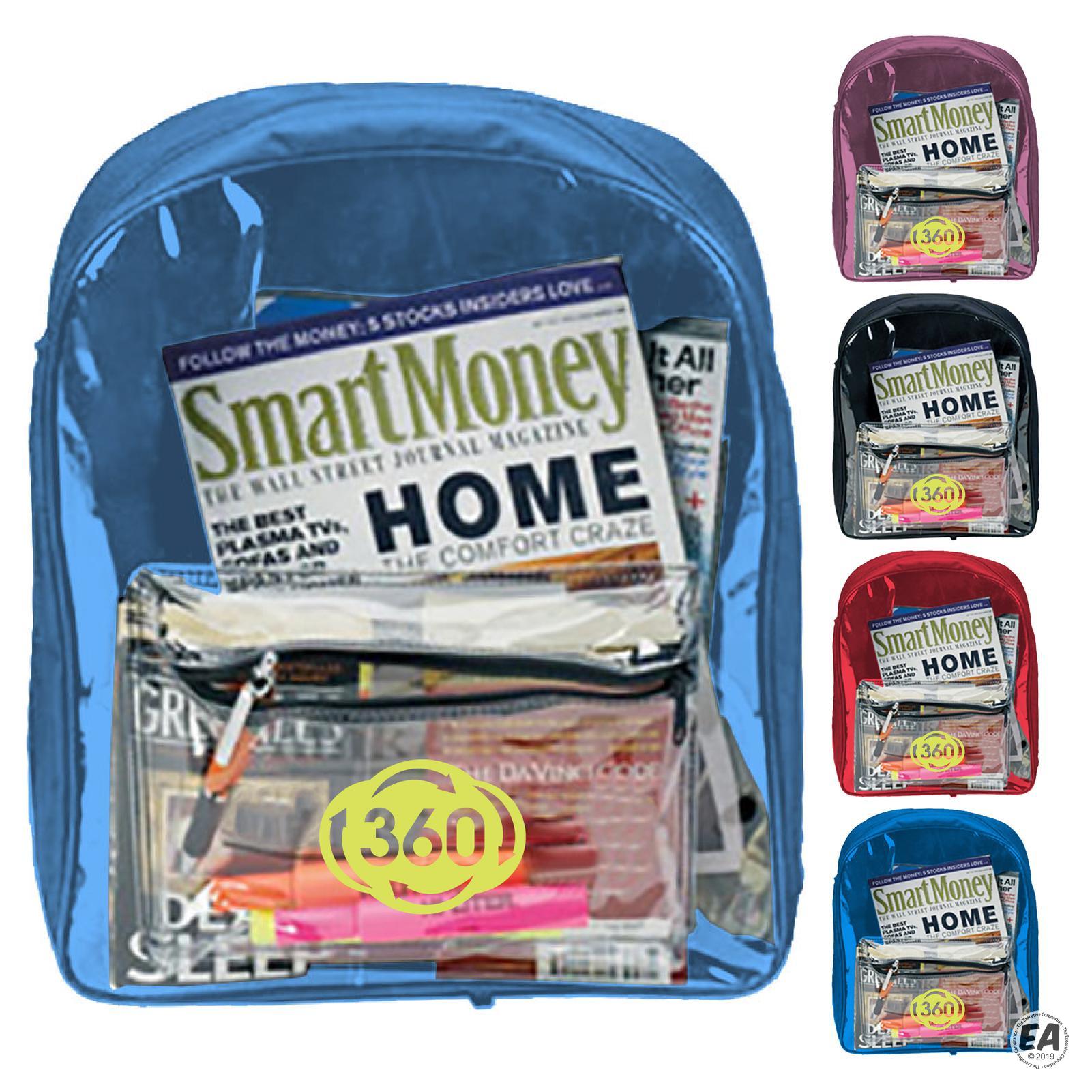 Customized Fan Backpack with Clear Front | Promotional Clear Backpacks ...