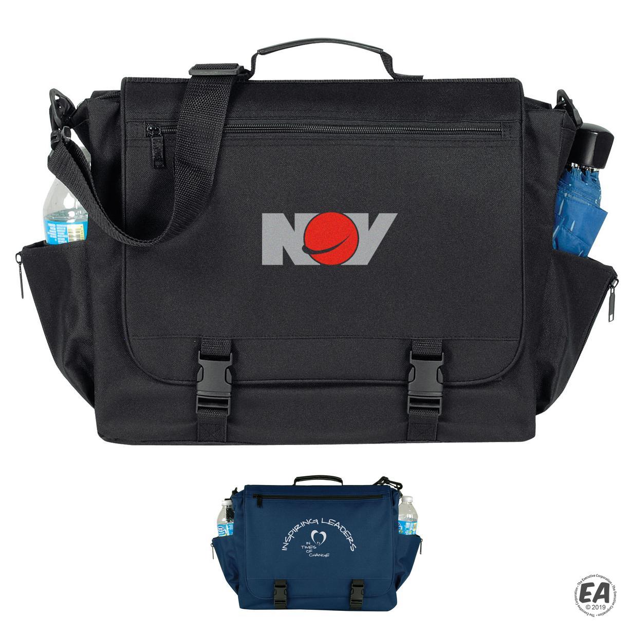 Branded Conference Poly Messenger Briefcase | Customized Messenger Bags ...