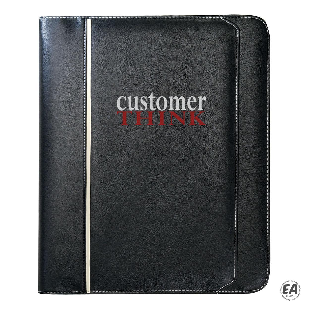 Custom Zippered Leatherette Binder Portfolio | Promotional Junior ...