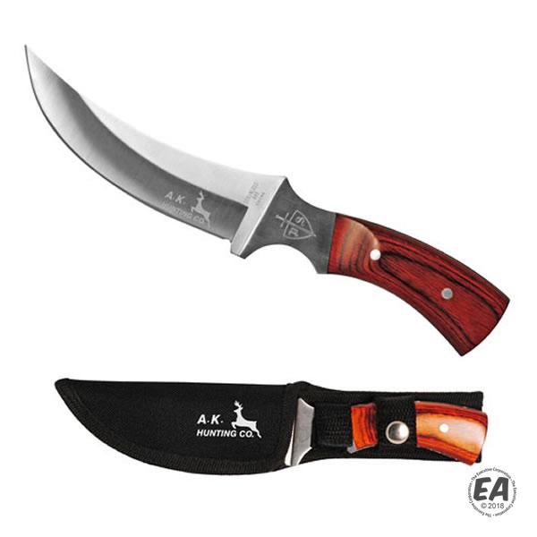 Customized Fixed Blade Wood Handle Hunting Knife | Promotional Blade ...