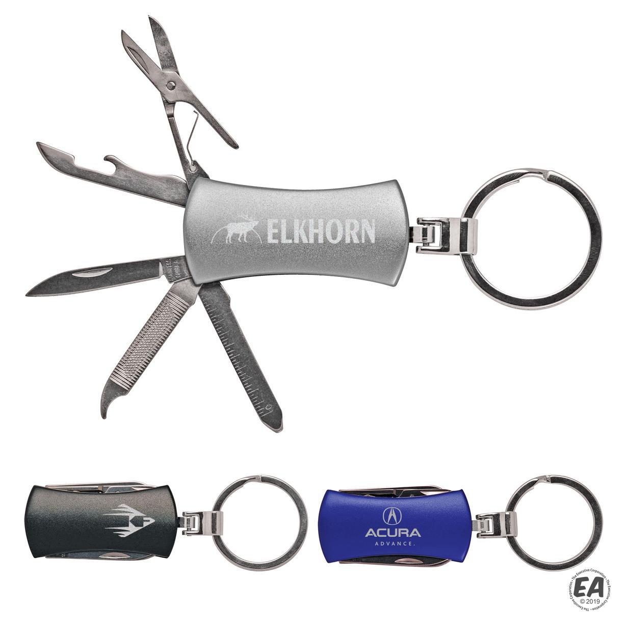 Promotional 7 Function Key Ring Pocket Knife | Customized Multi Knives | Branded 7 Function Key ...