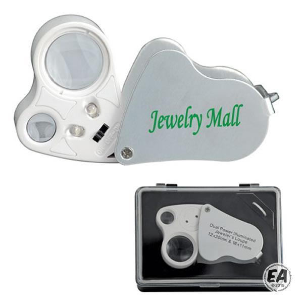 Promotional 10x & 20x Dual Power Illuminated Loupe Magnifier ...