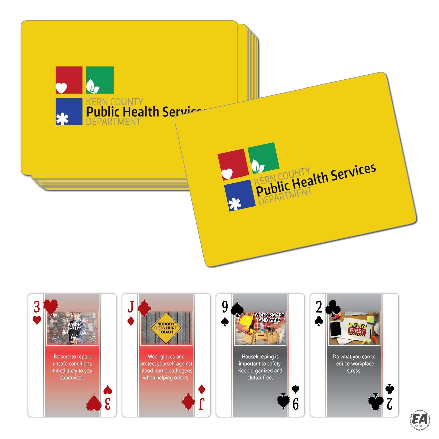 Custom Workplace Safety Awareness Theme Playing Cards | Customized ...