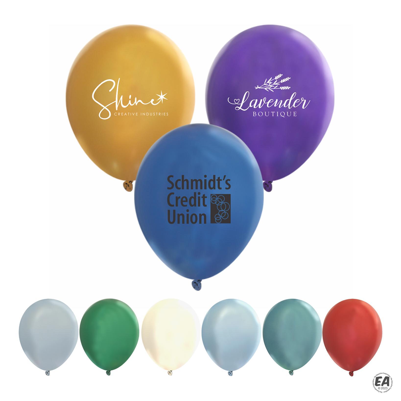 Branded 9 Metallic Latex Balloons | Customized Balloons | Promotional 9 ...