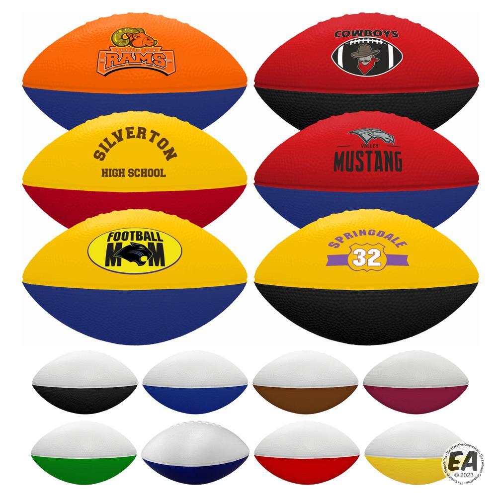 Customized 2-Toned 7 Foam Football | Promotional Ball Giveaways ...