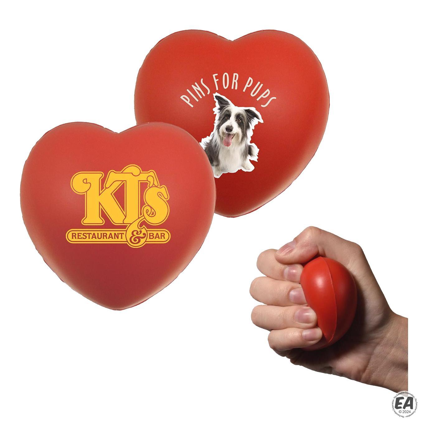 Branded Foam Stress Reliever Heart | Promotional Stress Relievers ...