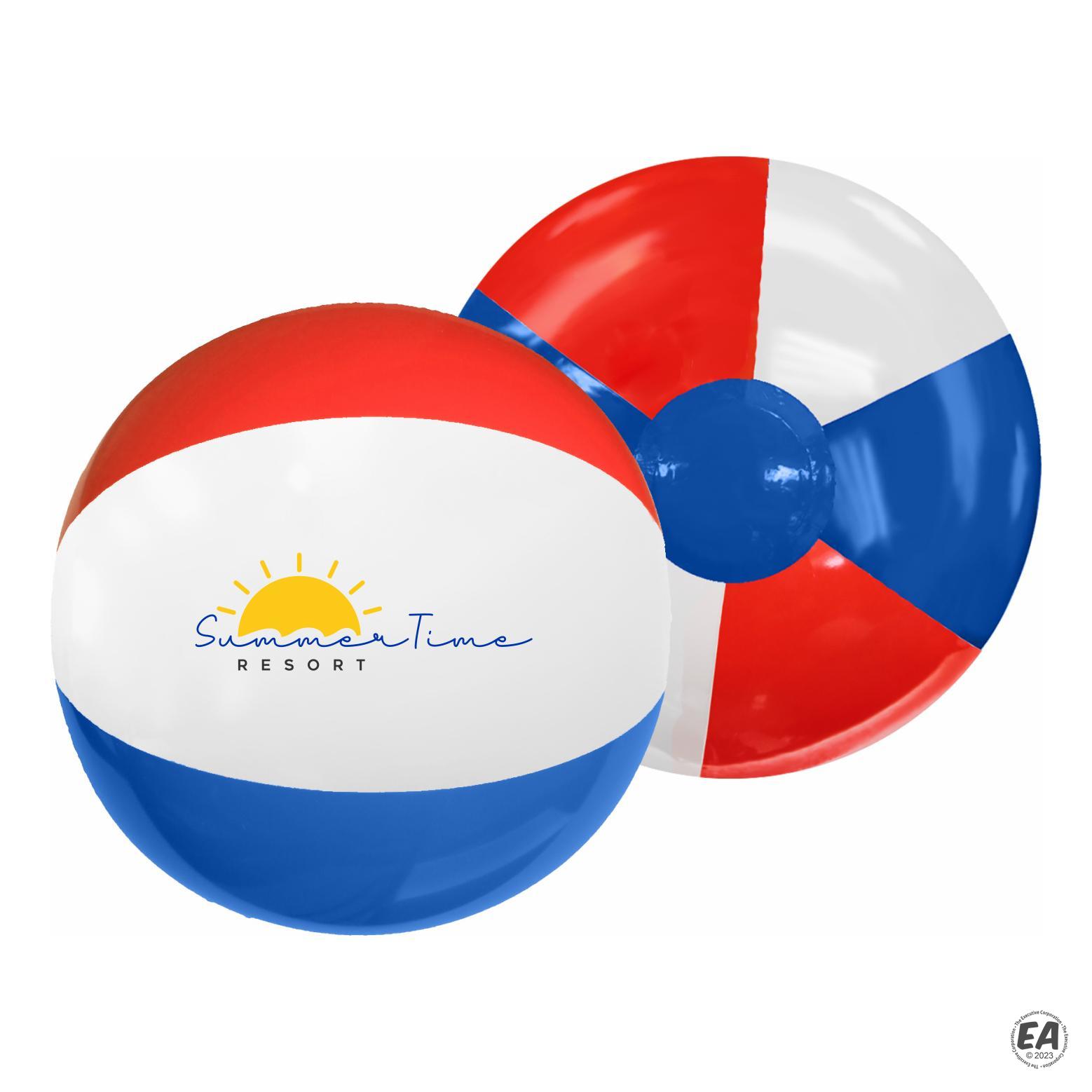 Promotional Inflatable 16 Red/White/Blue Beach Ball | Customized Beach ...