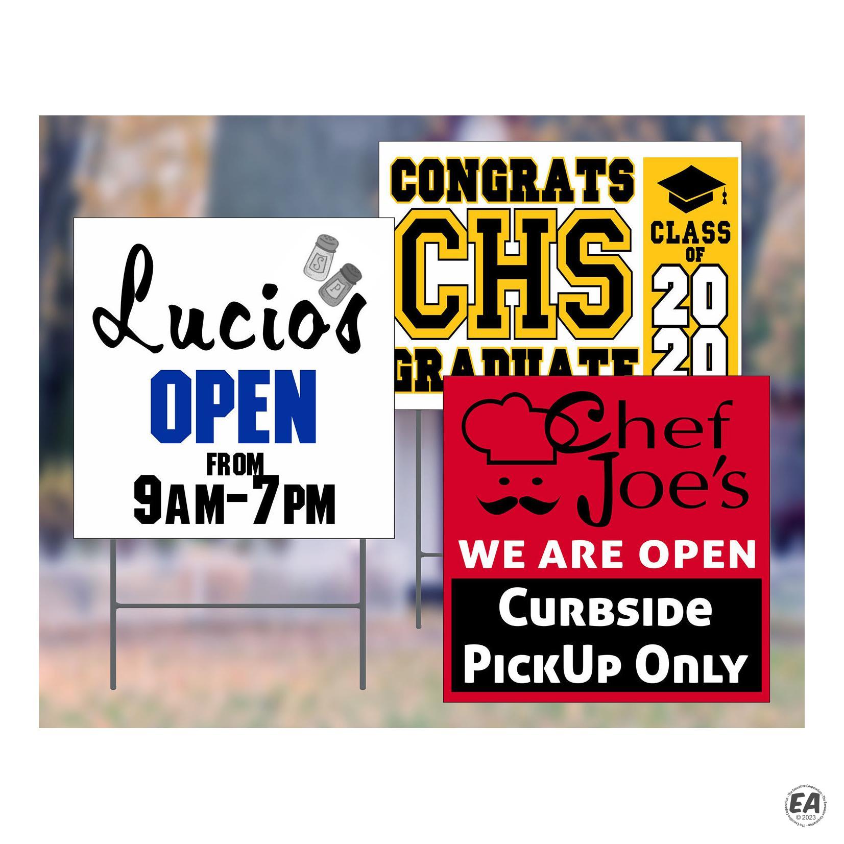 Customized Full Color Corrugated Plastic Yard Signs 7 x 11 ...