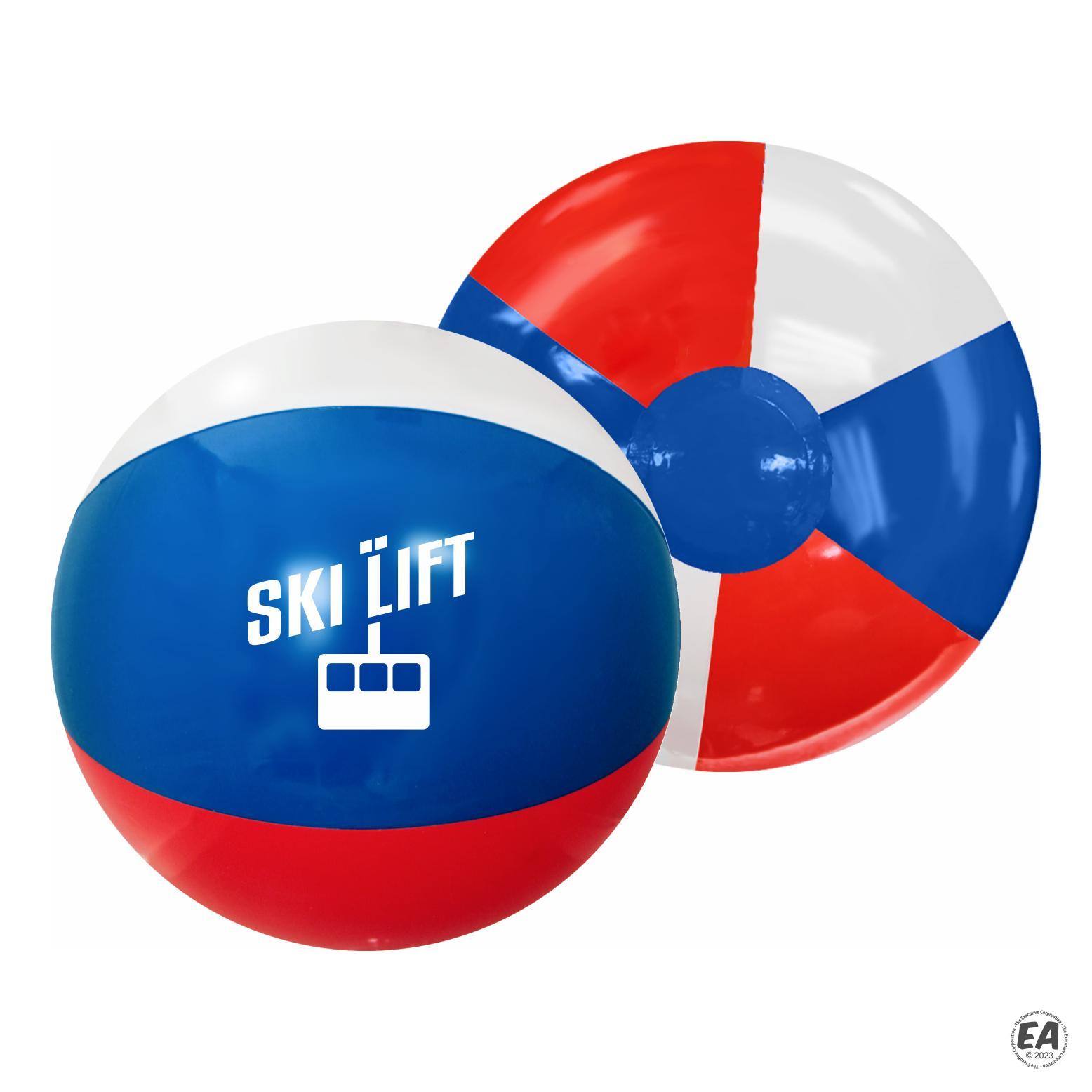 Customized Red/White/Blue 12 Beach Ball | Promotional Beach Balls ...